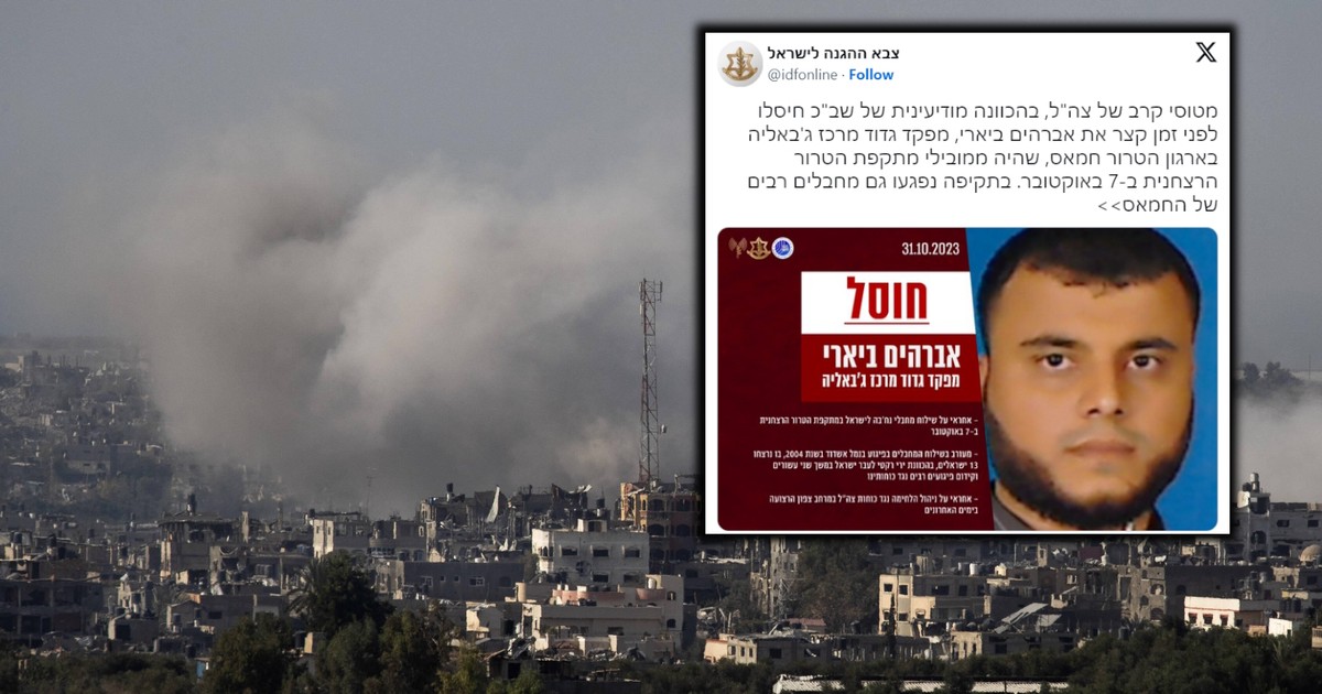 Izraelska armia chwali się sukcesem. Nie żyje ważny dowódca Hamasu ...