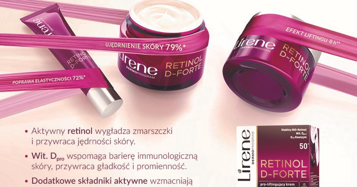 Lirene Retinol D-Forte - spektakularny efekt odmłodzenia skóry - Uroda