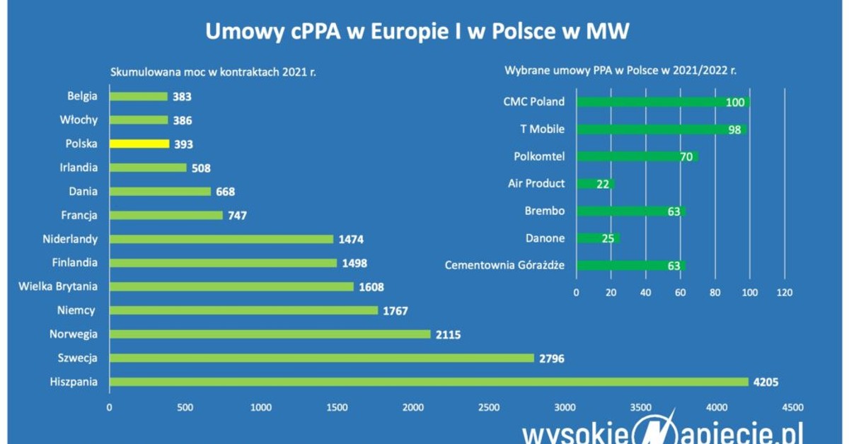 Firmy chcą zielonej energii. Przybywa dużych umów cPPA - Forsal.pl
