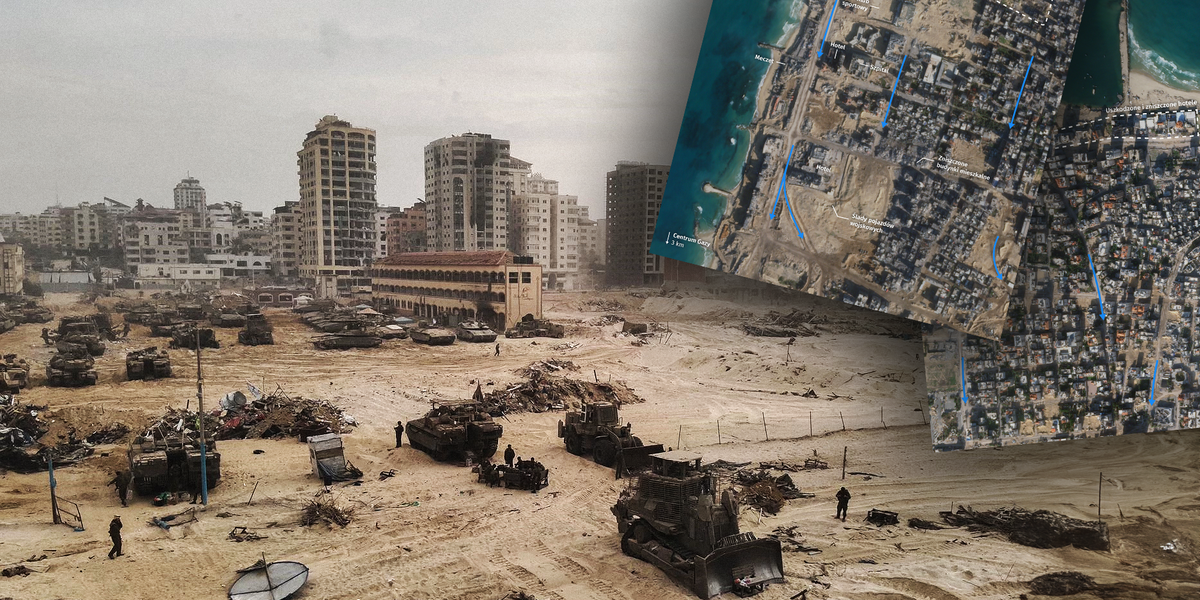 Strefa Gazy obrócona w perzynę. Zdjęcia satelitarne pokazują skalę ...