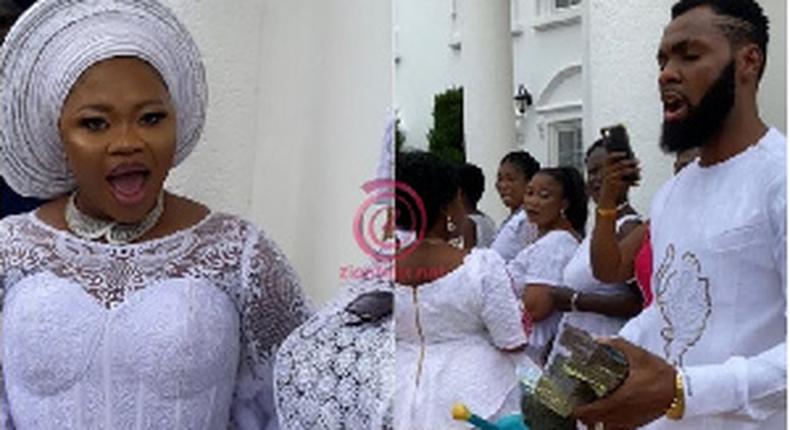 Watch how Rev. Obofuor sprayed cash at naming ceremony for his triplets ...