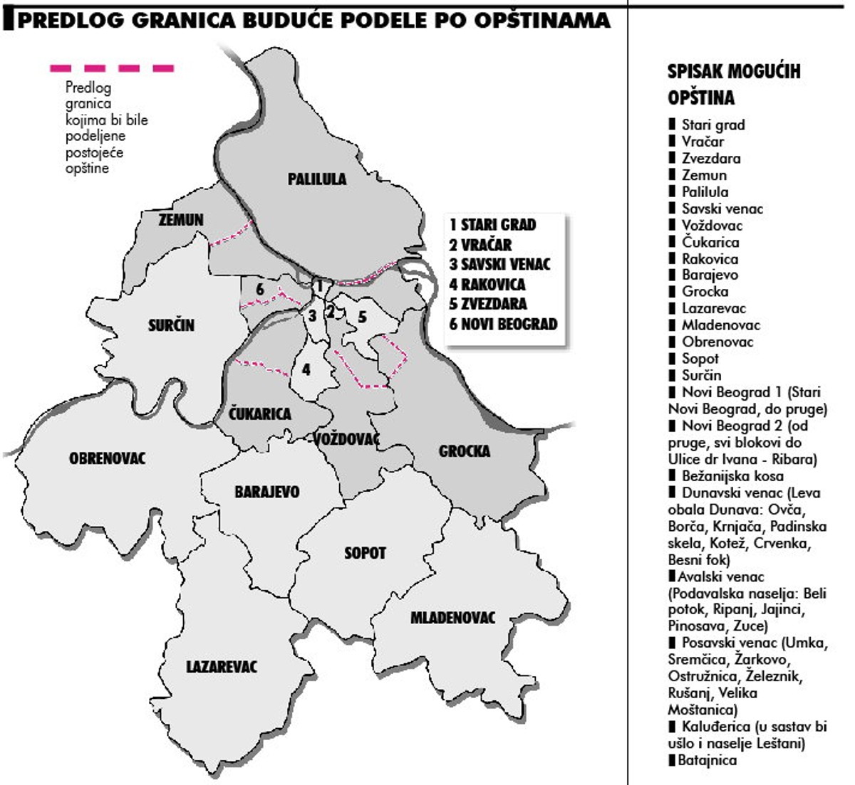 Beograd podeljen na 24 opštine