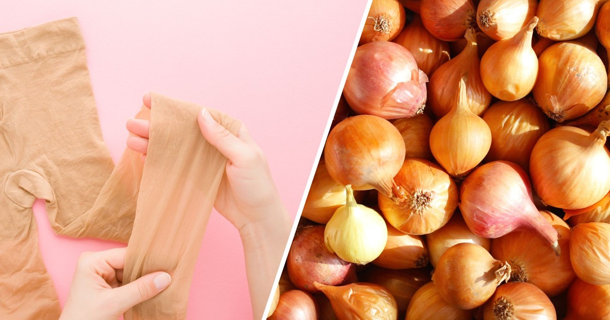 Niezawodna metoda na przechowywanie cebuli. Wystarczą stare rajstopy ...