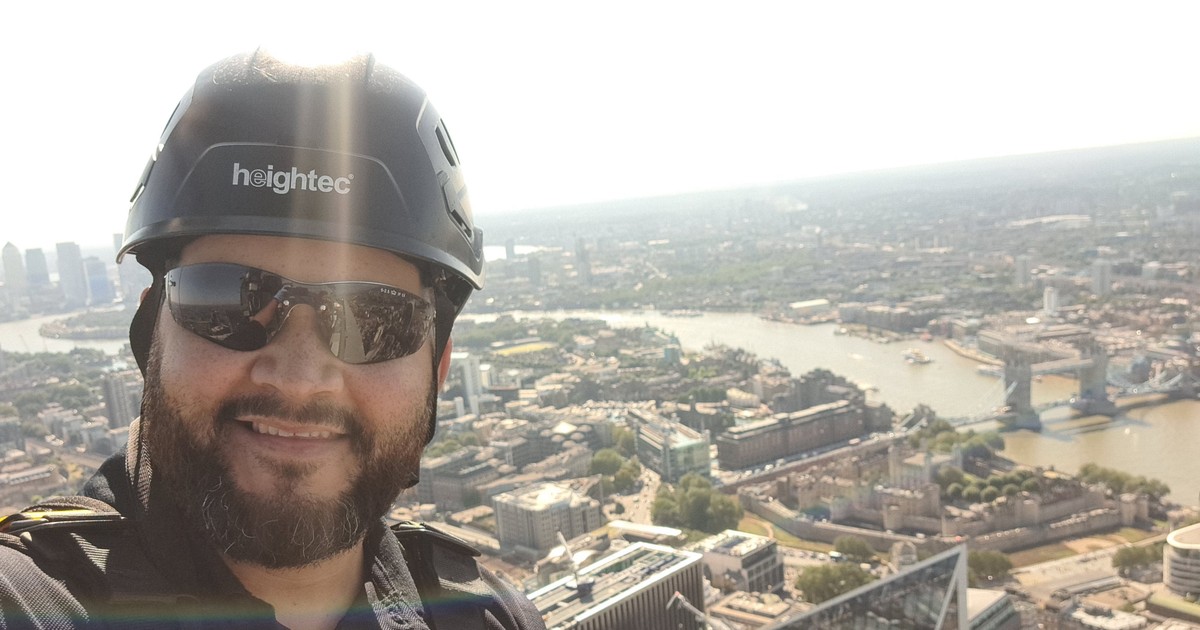 I clean the windows on a 740-foot skyscraper. The first time, I felt ...