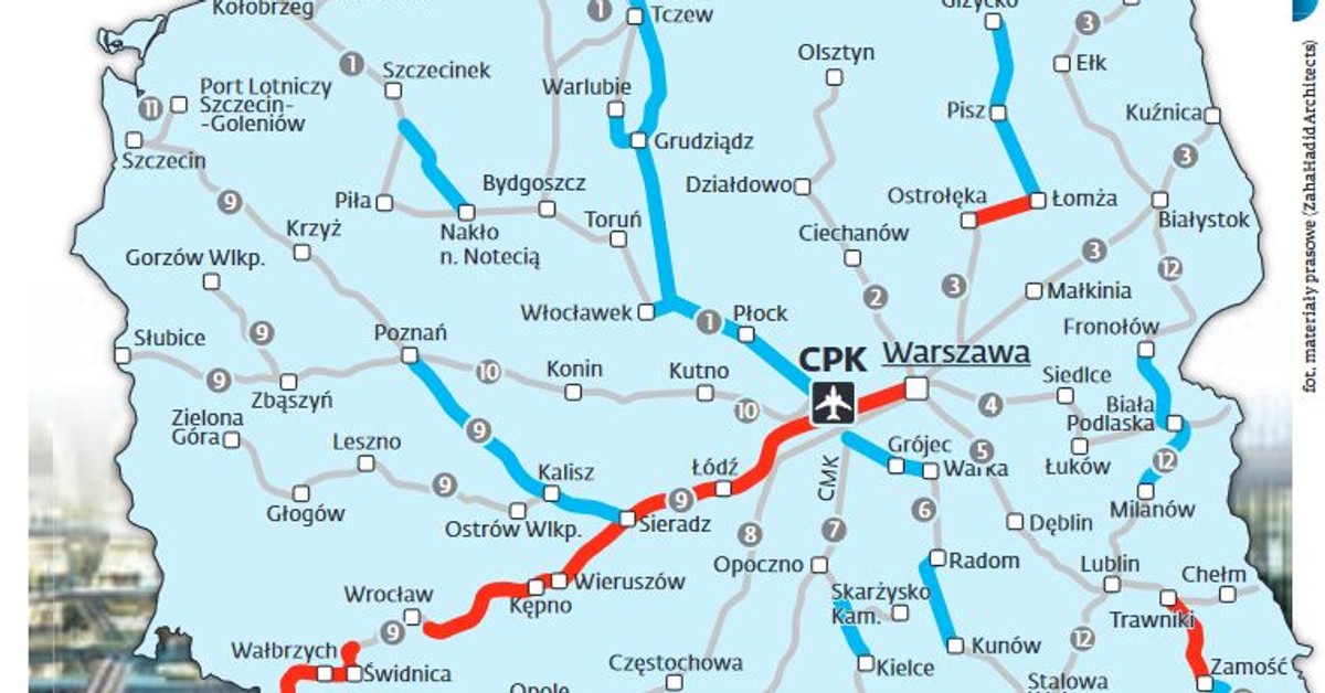 Dzięki CPK ma powstać 700 km linii kolejowych. Należy urealnić ...