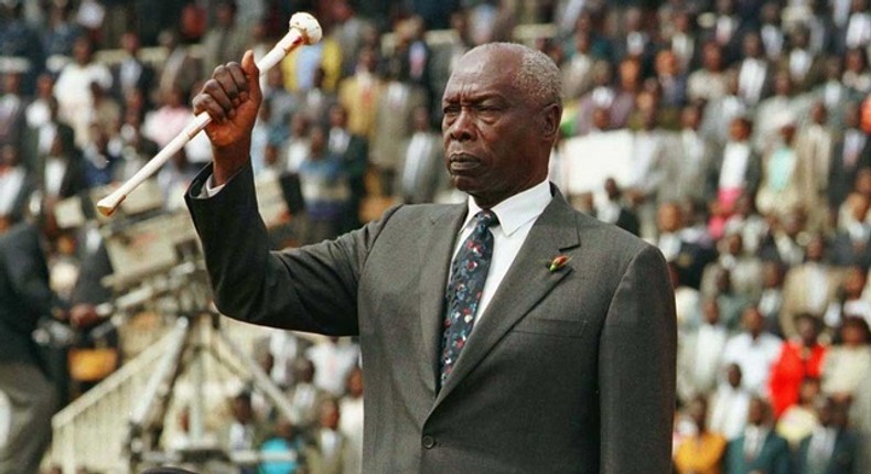 Raymond Moi hands over Mzee Moi's symbolic rungu to younger brother ...