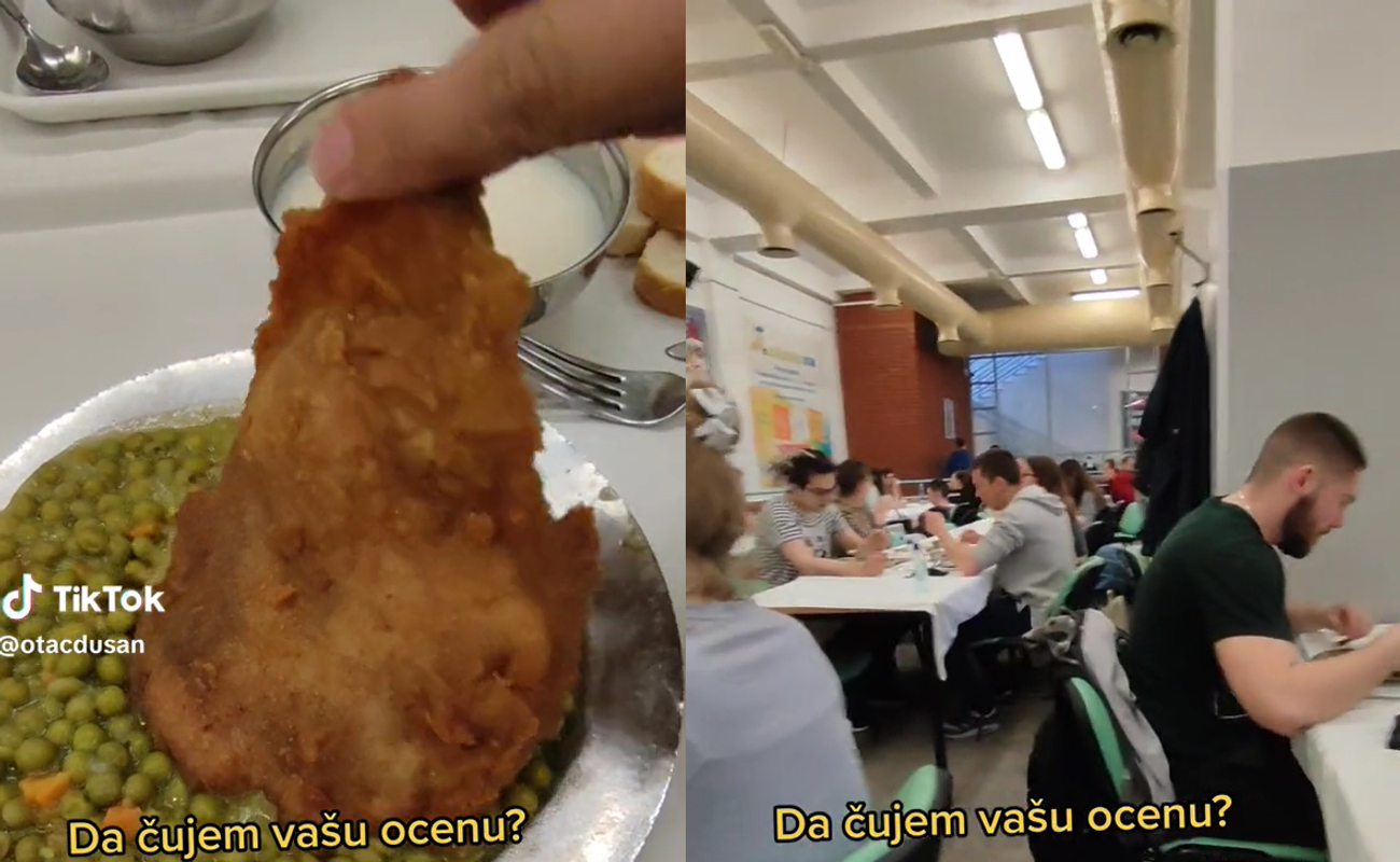 Student iz Novod Sada pokazao obrok iz menze koji košta 90 dinara - Blic
