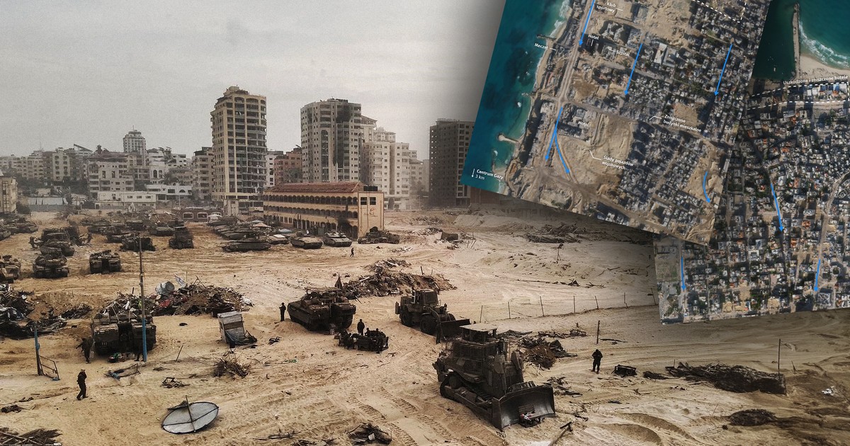 Strefa Gazy obrócona w perzynę. Zdjęcia satelitarne pokazują skalę ...