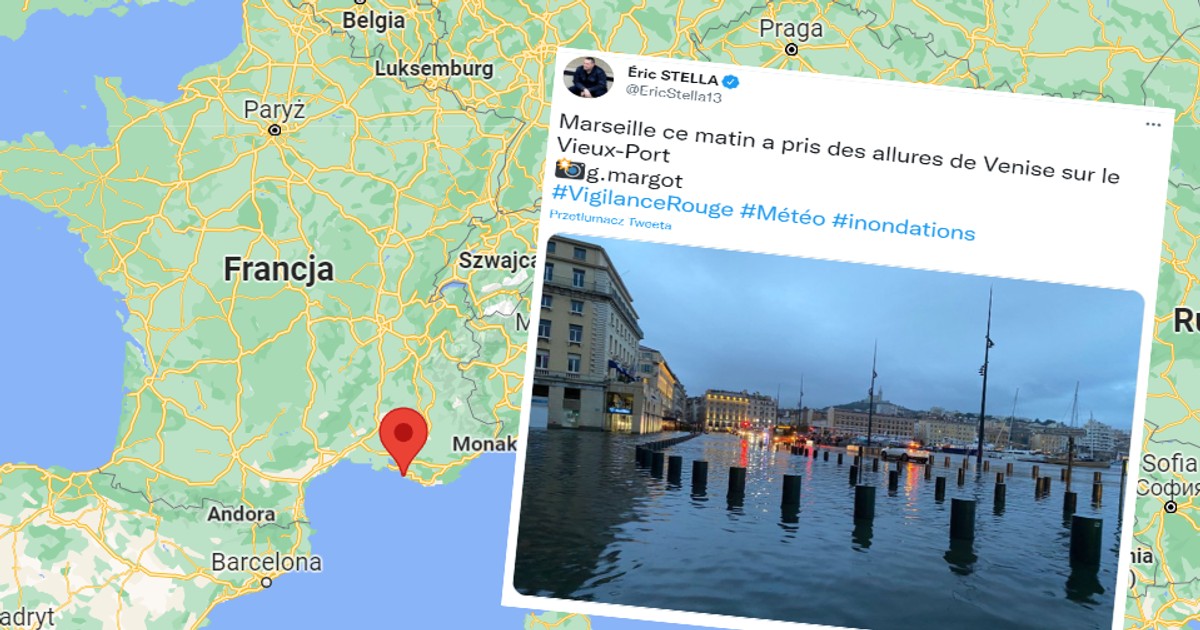 Francja: powodzie na południu kraju. Marsylia pod wodą [WIDEO] - Wiadomości