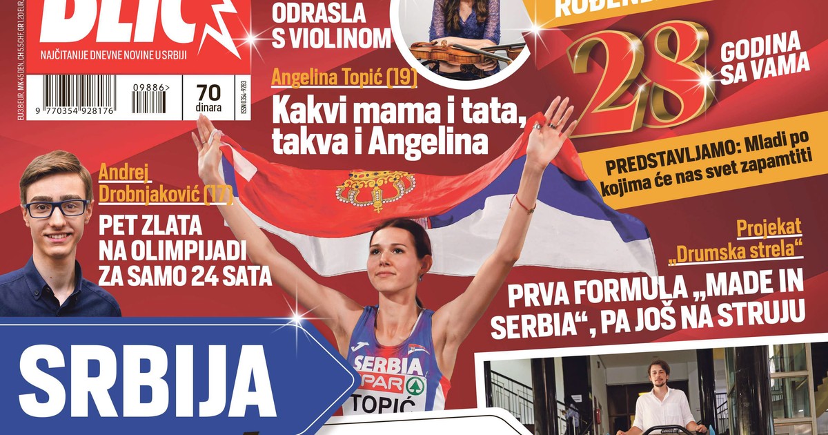 Naslovna strana za 16.9. - Blic