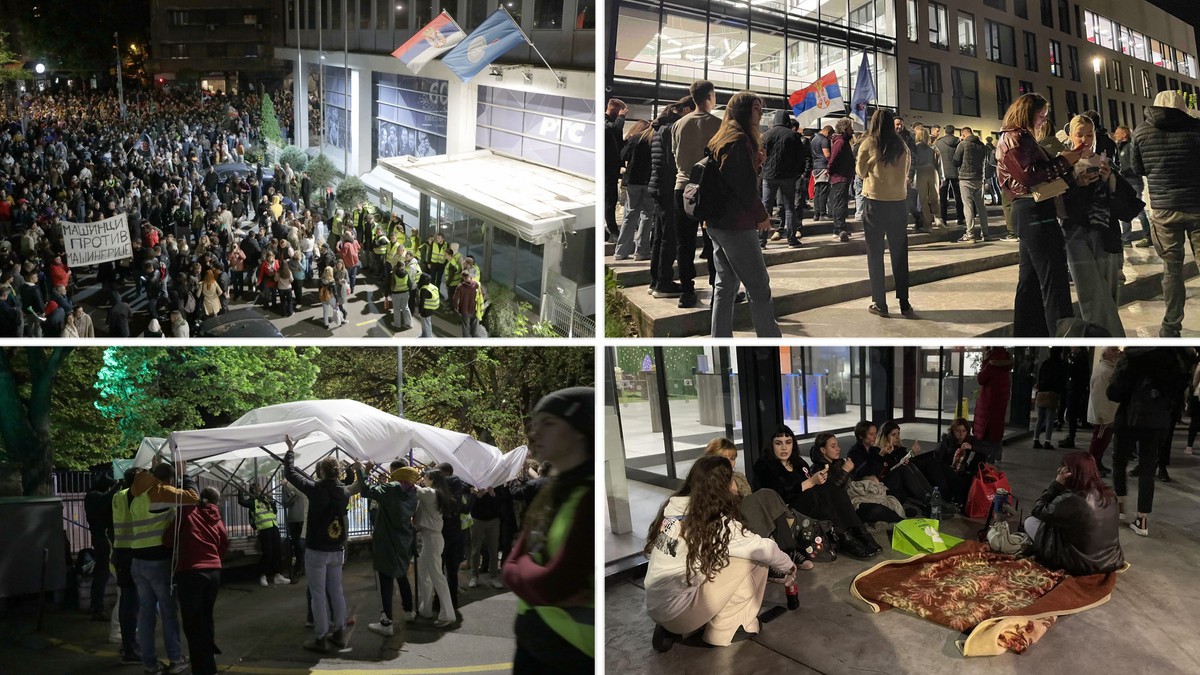 Studenti blokirali RTS u Beogradu i RTV u Novom Sadu (foto/video) - Naslovi.net