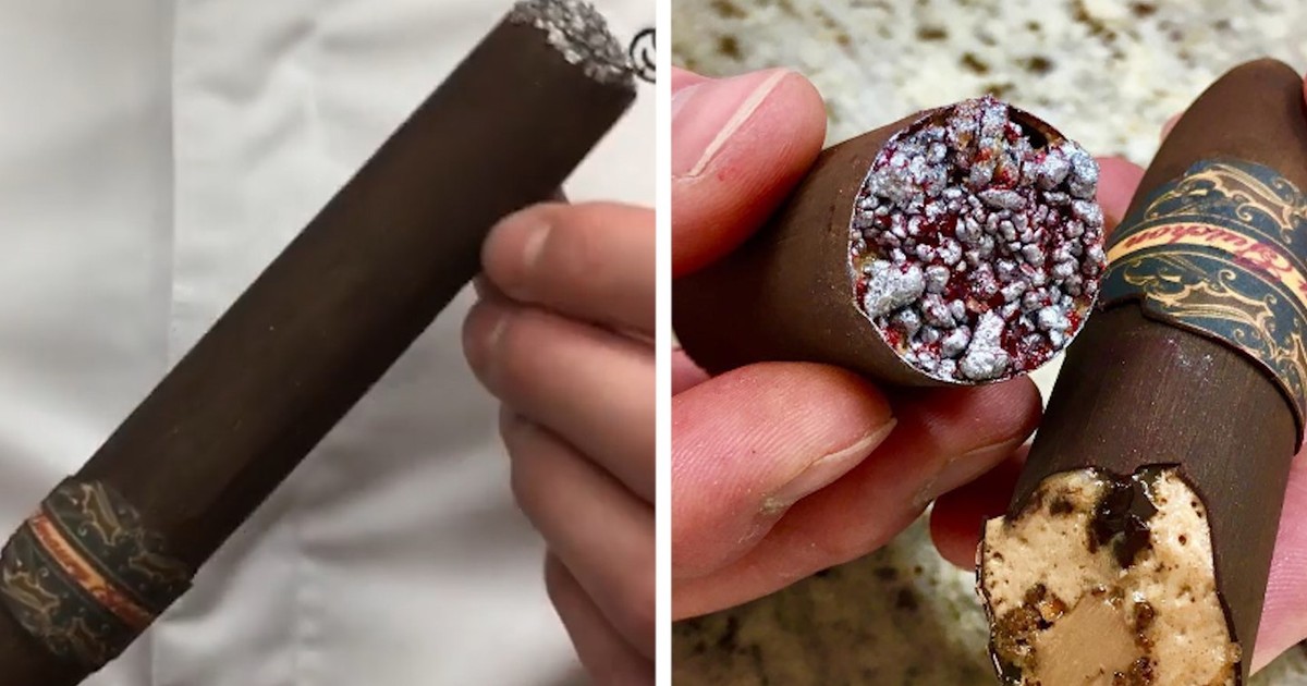A pastry chef made a chocolate cigar which looks scarily like the real ...
