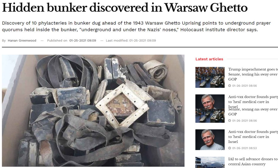 Warszawa: wykopane na terenie getta filakterie w tajemnicy trafiły do ...