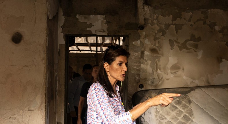 Nikki Haley wrote 'finish them' on an Israeli artillery shell during a ...
