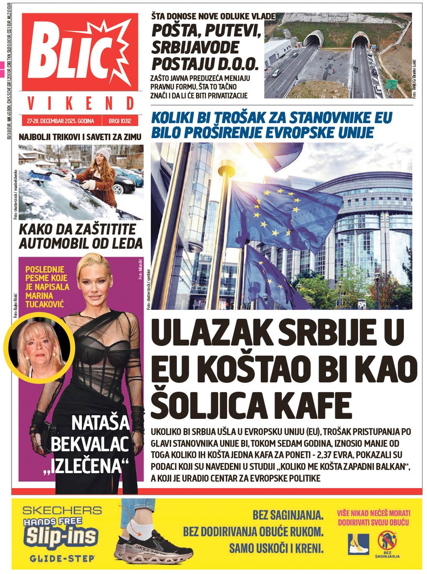 Naslovna strana za 27.12. - Blic