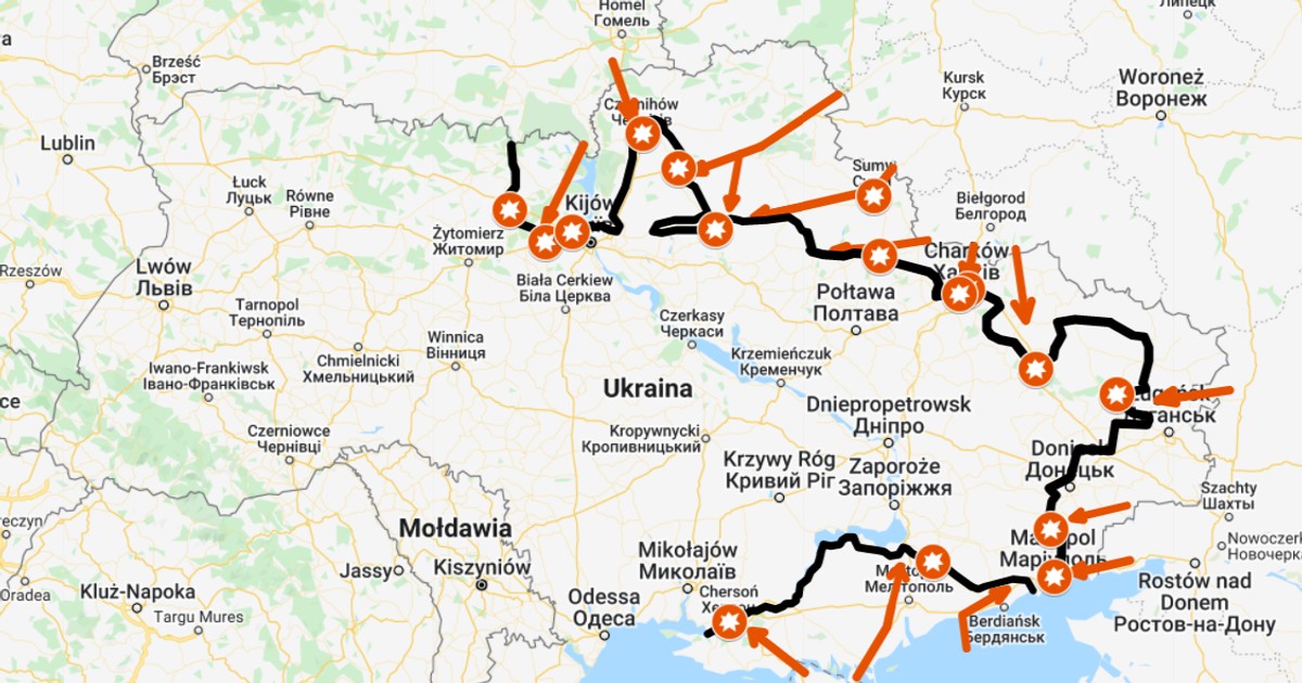 Ukraina: Ostrzał Kijowa i Charkowa. Uchodźcy w Polsce. Wiadomości 28.02 [MAPA] - Wiadomości