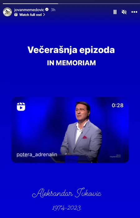 Jovan Memedović se ovako oprostio od takmičara Aleksandra Ivkovića koji ...