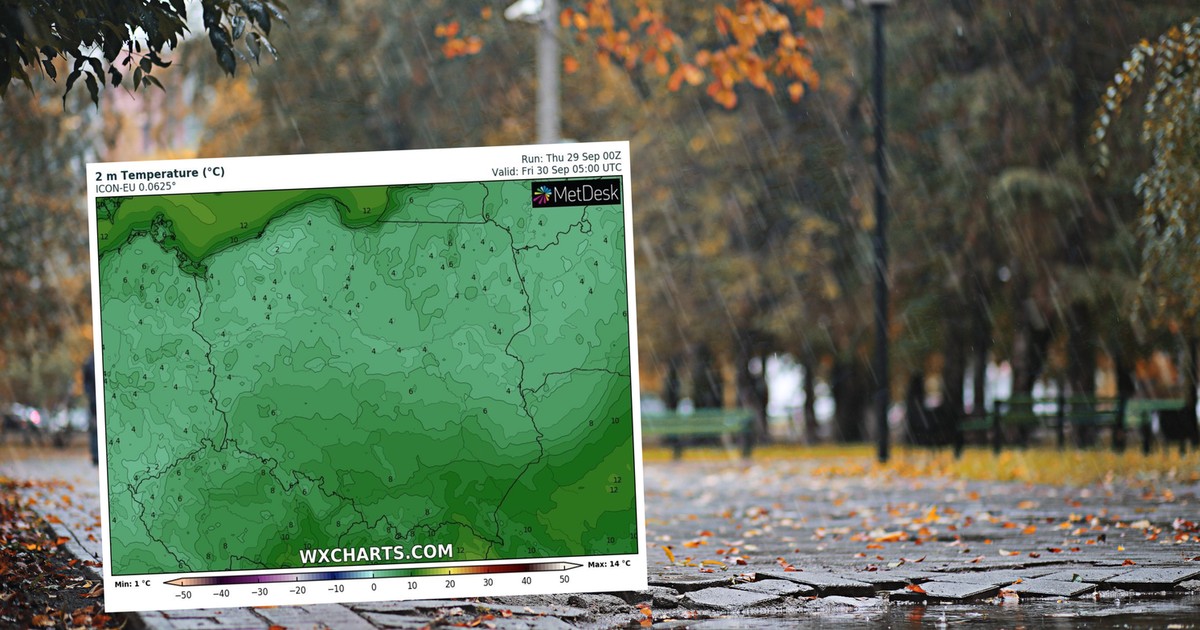 Pogoda na czwartek, 29 września. Zimno i mokro. Będą też mgły i ...