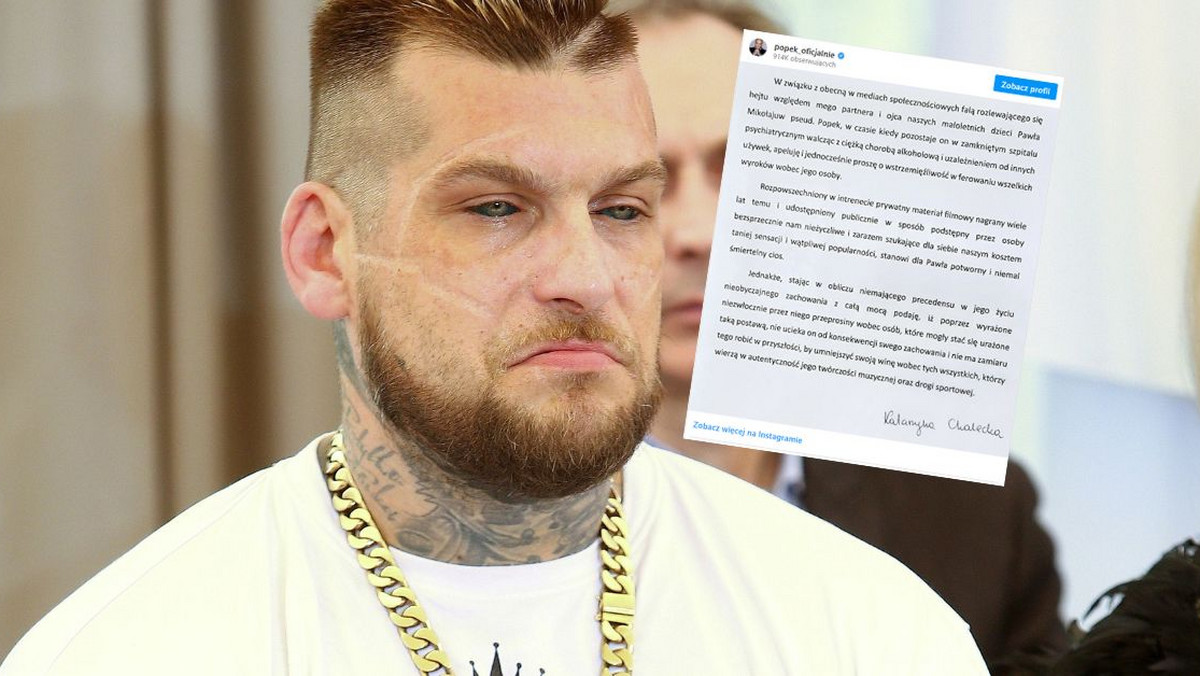 Popek przebywa w szpitalu psychiatrycznym. Partnerka wydała ...