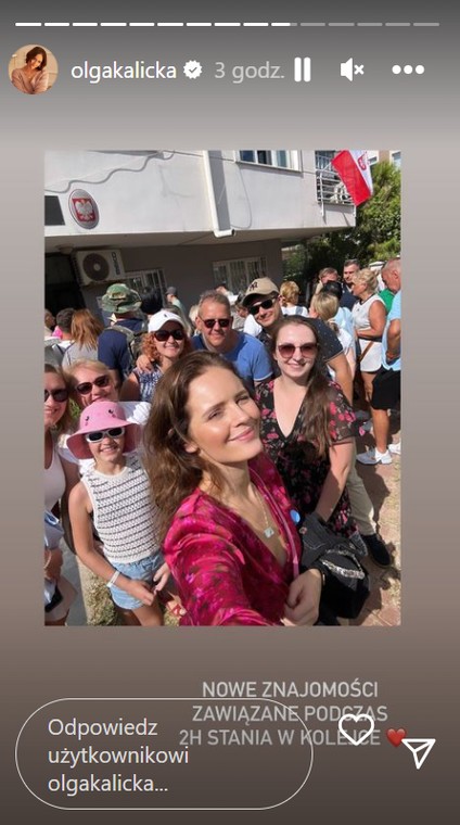 Olga Kalicka głosowała w Turcji. Pokazała kolejkę do lokalu wyborczego ...