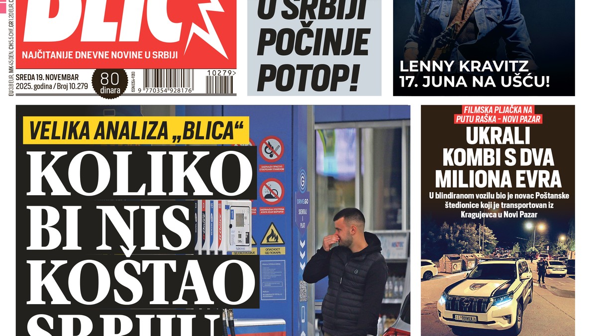 Naslovna strana za 19.11. - Blic