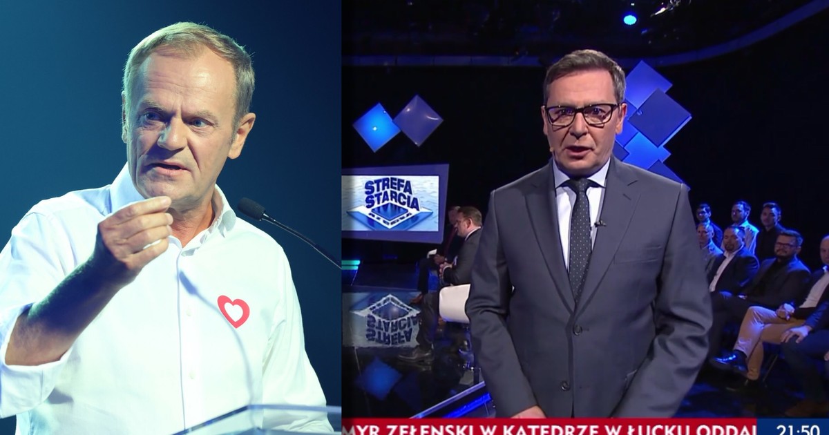Michał Adamczyk w TVP kpi z Donalda Tuska. Pozwolił sobie na złośliwość - Wiadomości