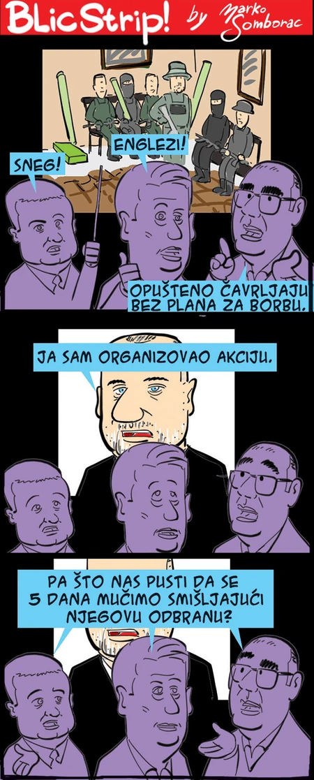 Blic strip crta i piše Marko Somborac. - Blic
