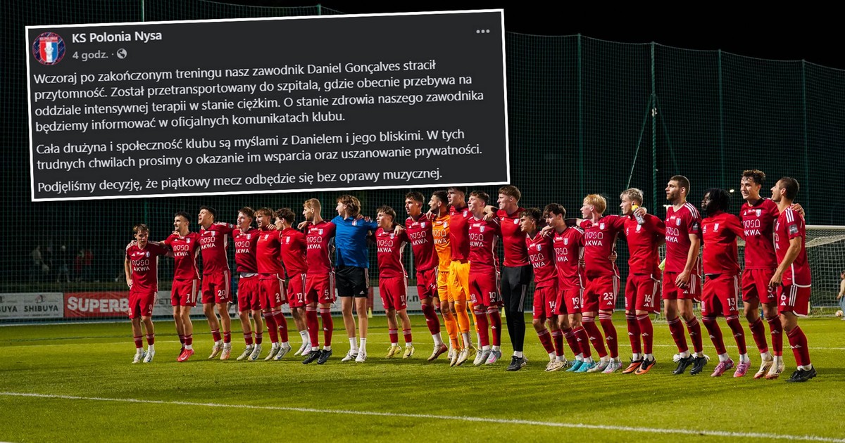 Dramat w Polonii Nysa. 24-letni piłkarz walczy o życie po treningu