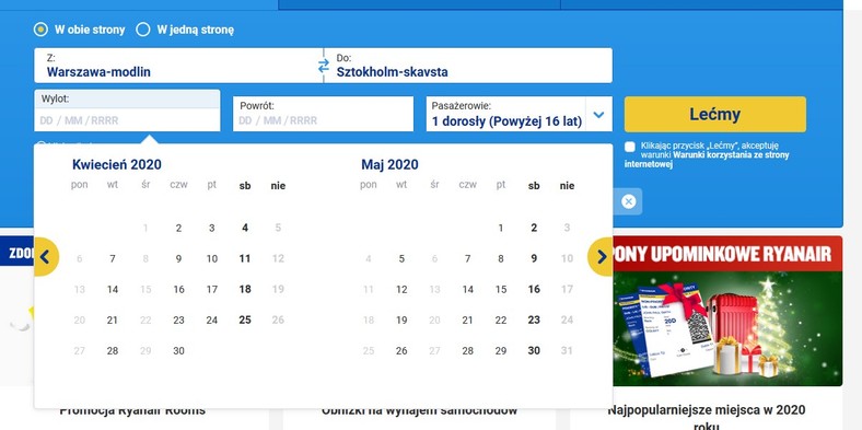 Ryanair: zmiany w letnim rozkładzie lotów z Polski - Podróże