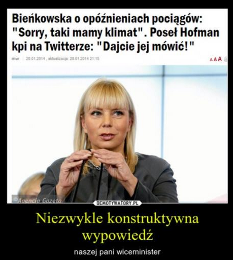 "Sorry, taki mamy klimat". Internet kpi z Bieńkowskiej [MEMY] | Newsweek
