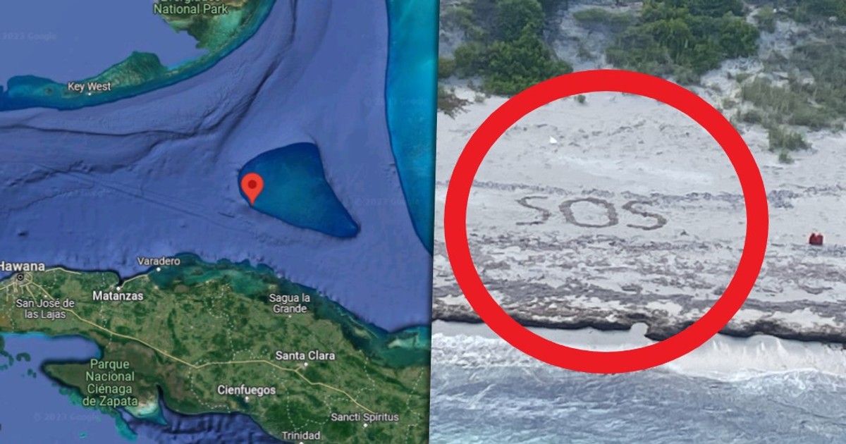 Dramatyczne zdjęcie! Rozbitek błaga o pomoc, umieszczając na piasku ...