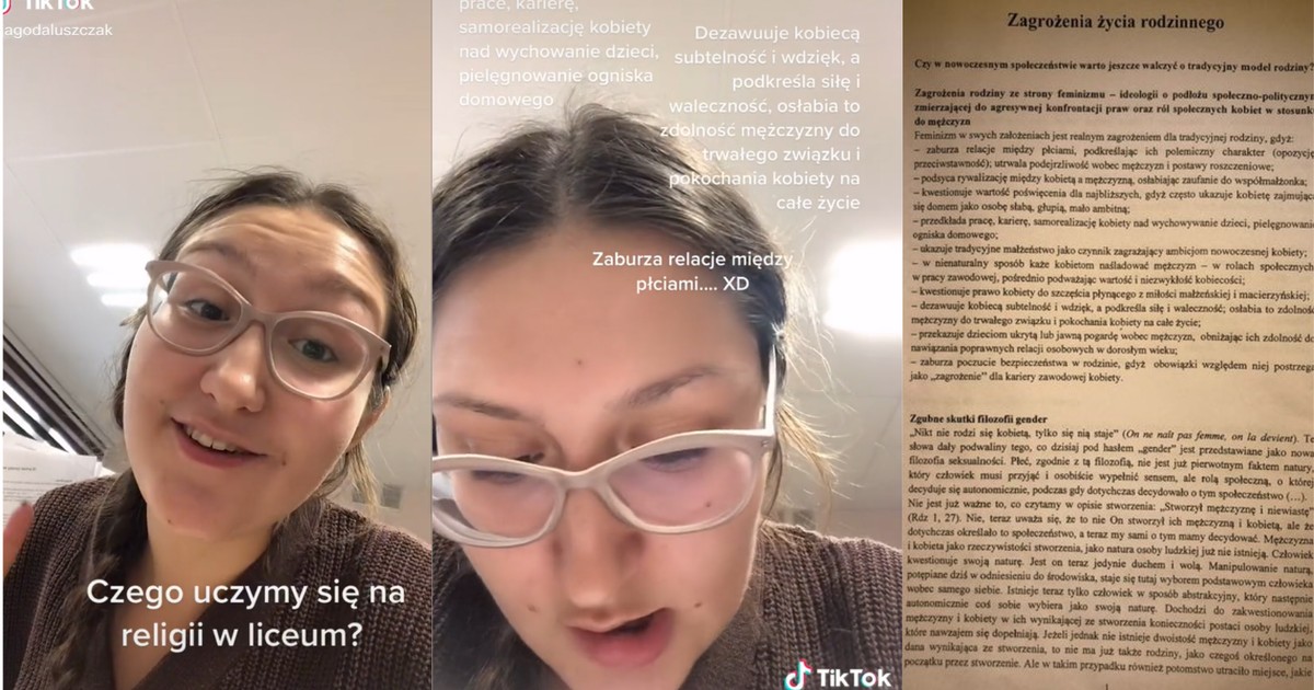 Uczennica pokazała notatki z lekcji religii. "System robi z nas marionetki" - Kobieta