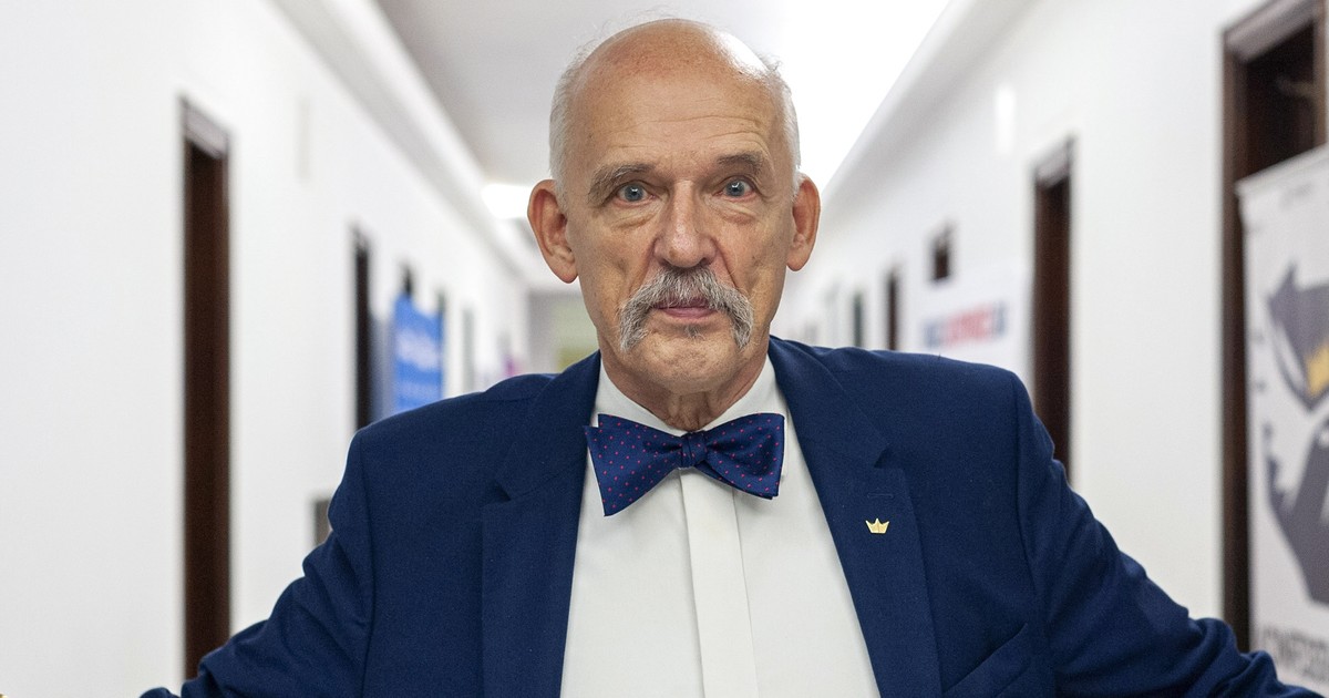 Janusz Korwin Mikke na ulicy. Strach się bać, ale prawa nie złamał