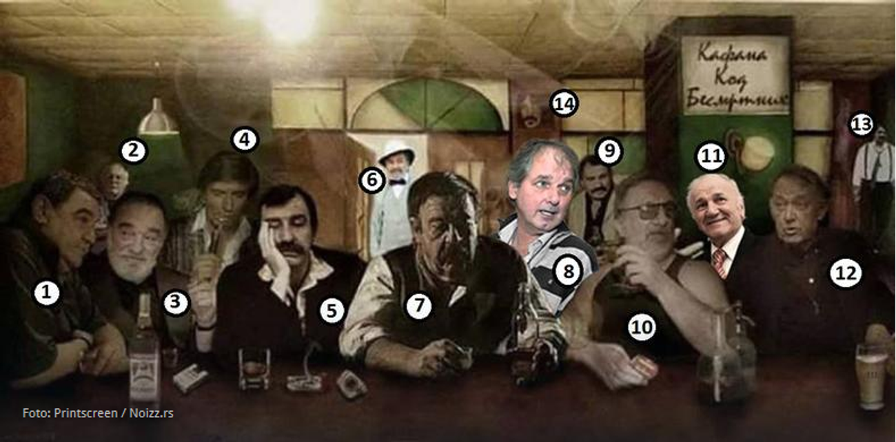 Prepoznajete li sve legende sa slike KAFANE KOD BESMRTNIH? - Blic