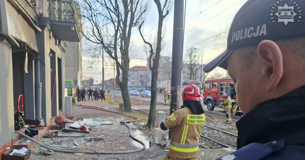 Wybuch gazu w centrum Częstochowy. Butla eksplodowała w restauracji