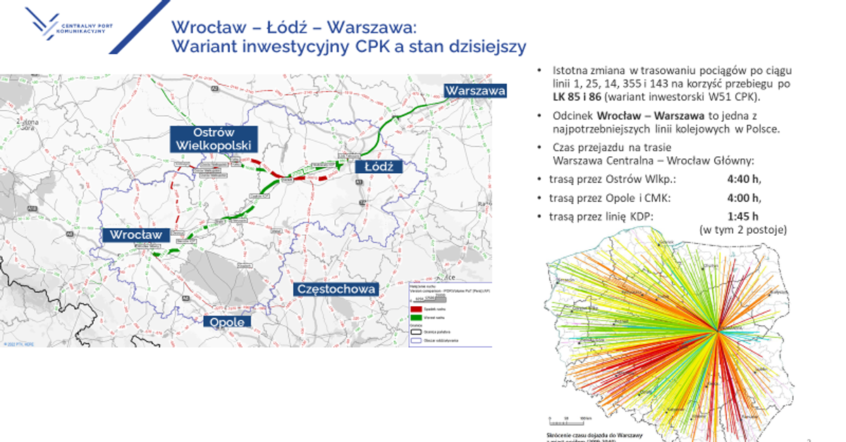 200 km odcinka Kolei Dużych Prędkości. CPK wybrał wariant inwestorski ...
