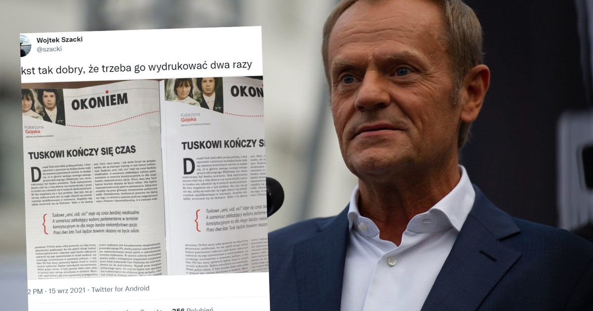 "Gazeta Polska". Dwa razy ten sam tekst o Donaldzie Tusku w jednym wydaniu - Wiadomości