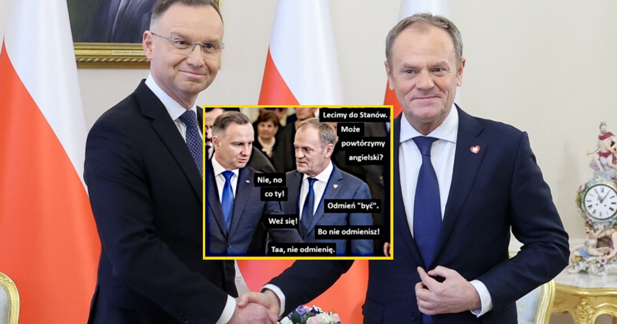 Historyczny wyjazd Dudy i Tuska. Internet zalały memy. Zobacz najlepsze ...