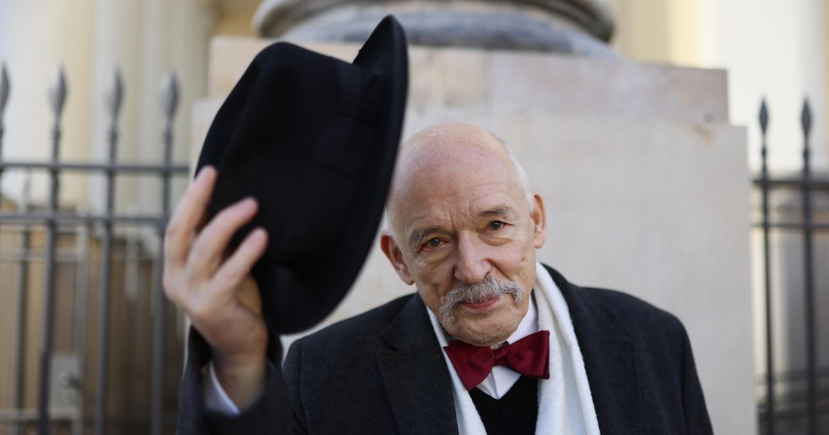 Janusz Korwin-Mikke i spreparowany screen dotyczący Onetu. Taki artykuł ...