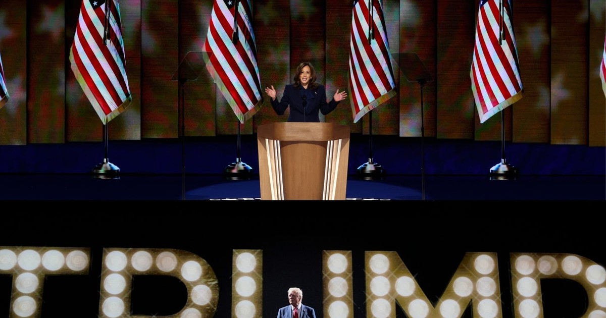 Audience signs and chants at the DNC were all about America. At the RNC ...