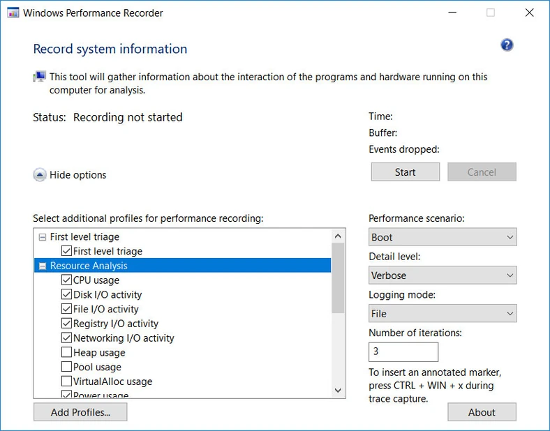 Windows Performance Recorder i Analyzer - jak wykonać analizę procesu ...