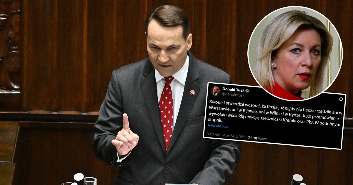 Donald Tusk broni Radosława Sikorskiego. W tle reakcja Rosji