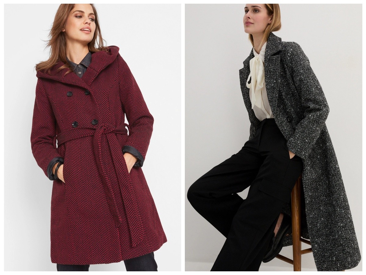 Ten wełniany płaszcz z puchową kurtką w środku to hit na duże mrozy ...