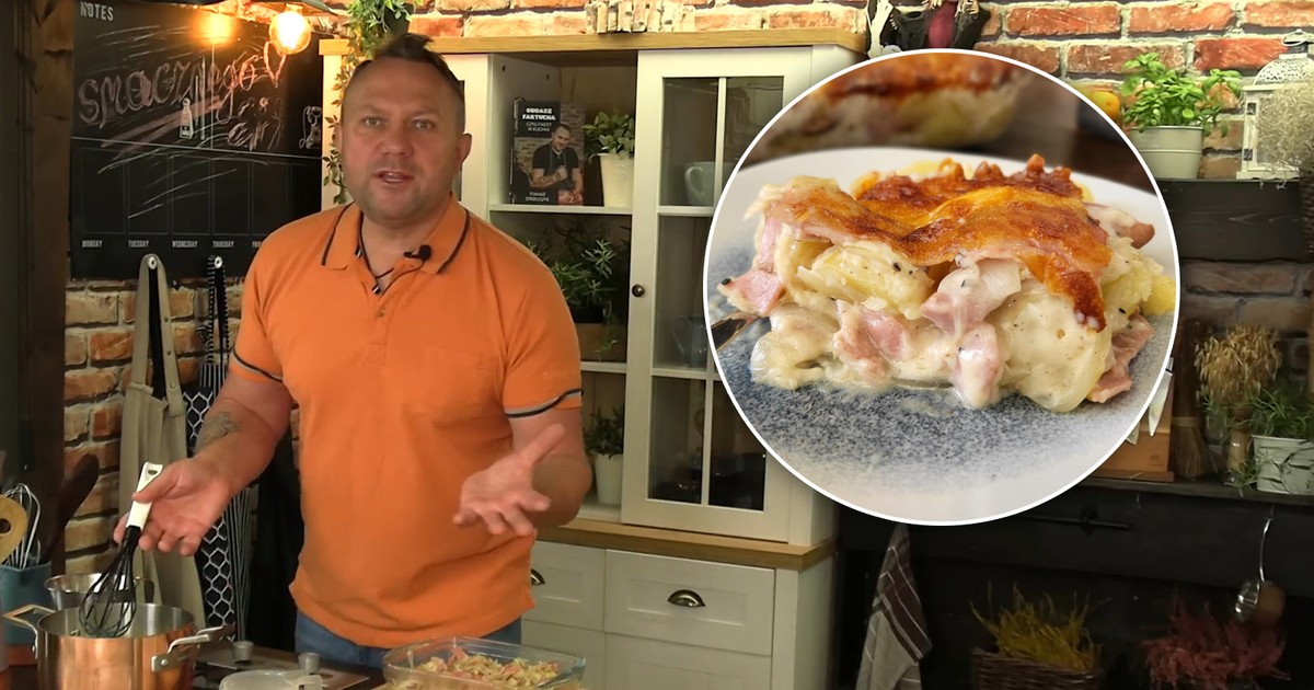 Tomasz Strzelczyk poleca zapiekankę proboszcza. Prosty przepis z beszamelem