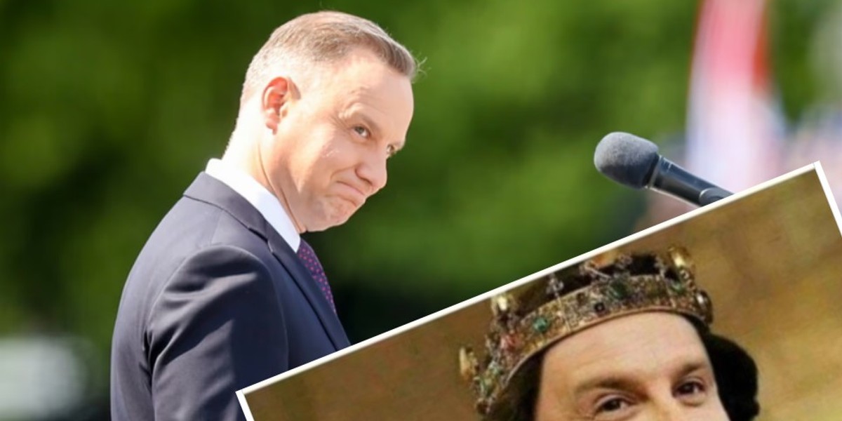 Mem z Andrzejem Dudą jako królem. Prezydent zareagował - Wiadomości