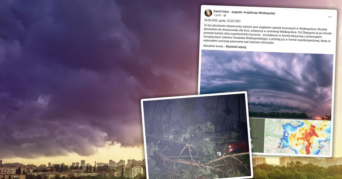Superkomórka burzowa w Wielkopolsce. Przerażające zdjęcia po nawałnicy
