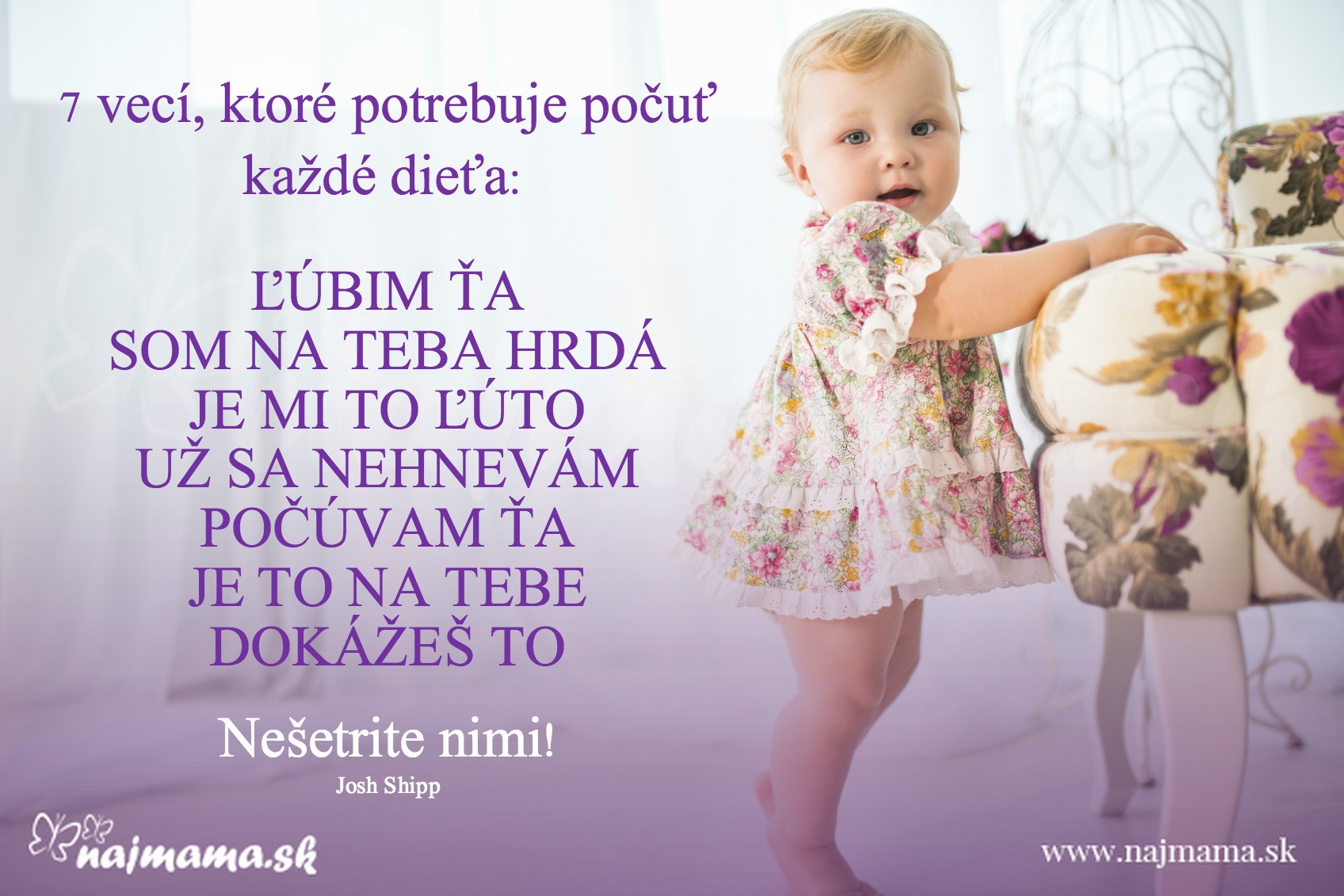7 vecí, ktoré potrebuje počuť každé dieťa - Citáty | Najmama.sk