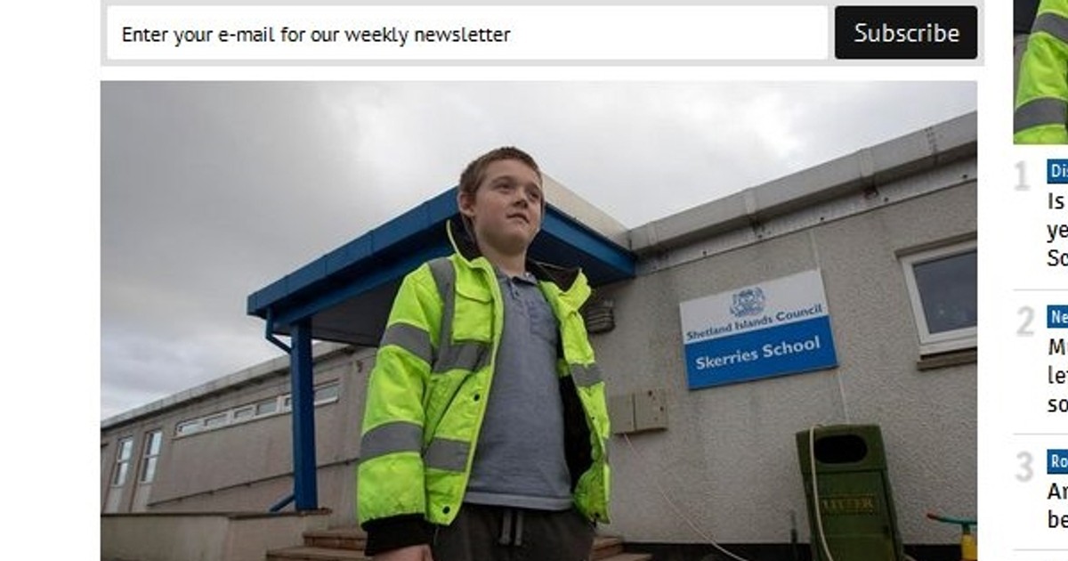 Aron Anderson najsamotniejszym uczniem świata.Wyspa Out Skerries