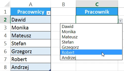 #3 Cel - Excel!: Dynamiczna lista rozwijana