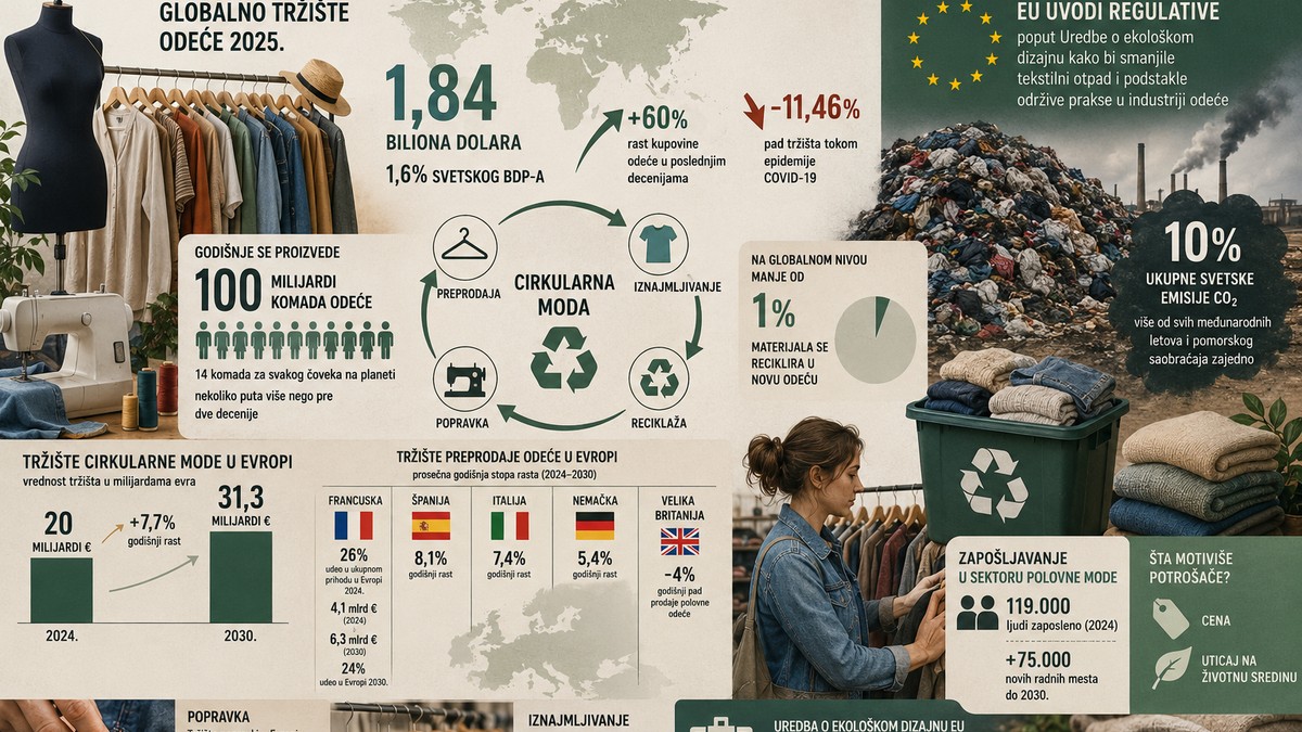 Tržište polovne odeće u Evropi: Prognoze rasta do 2030. godine